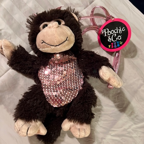 poochie & Co | Accessories | Small Money Pink And Brown Back Pack ...